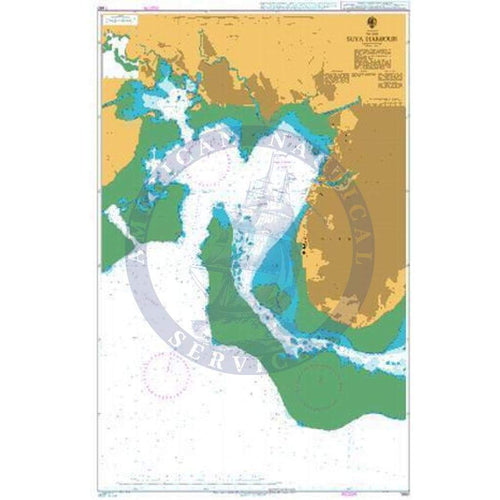 British Admiralty Nautical Chart 1660: Suva Harbour - Amnautical