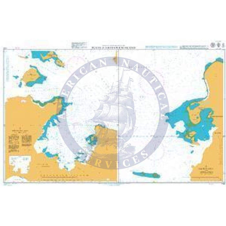 British Admiralty Nautical Chart 1741: Plans in Greenwich Island. A Di ...