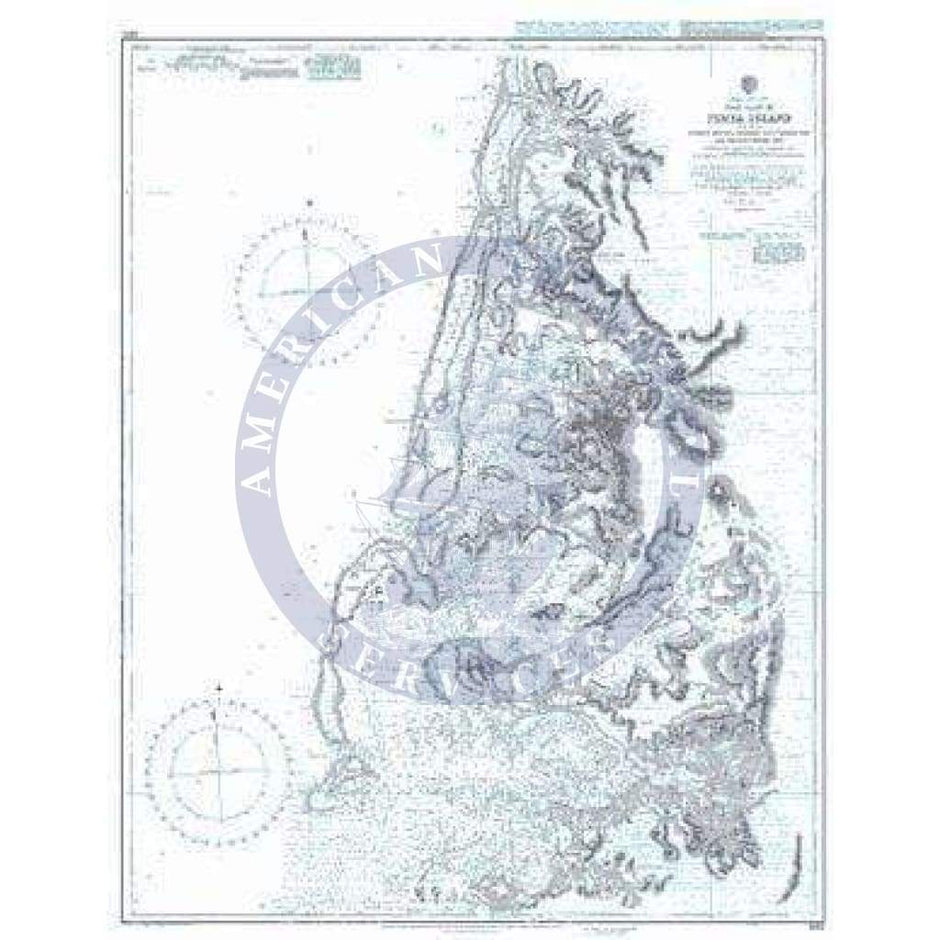 British Admiralty Nautical Chart 1812: West Coast of Pemba Island incl ...