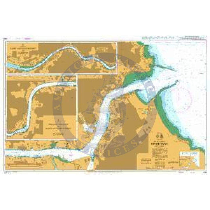 British Admiralty Nautical Chart 1934: England – East Coast, River Tyne ...