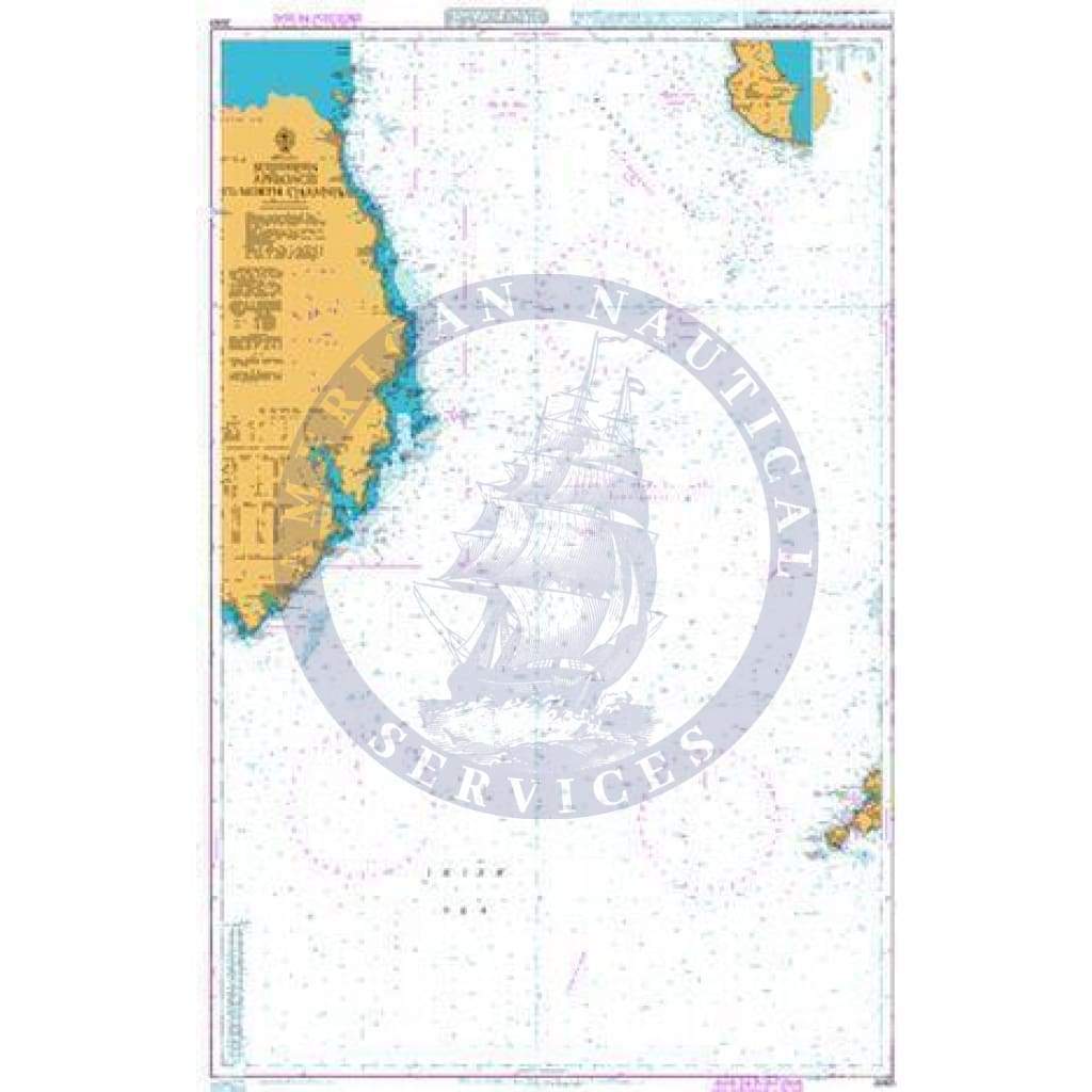 British Admiralty Nautical Chart 2093: Southern Approach to North Chan - Amnautical