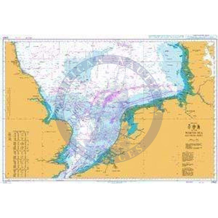 British Admiralty Nautical Chart 2182A: North Sea Southern Sheet ...