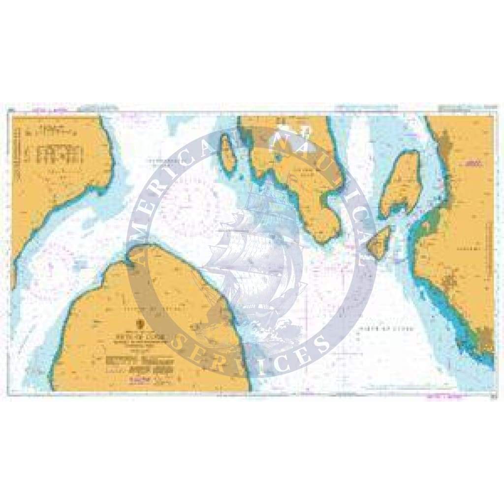 British Admiralty Nautical Chart 2221: Firth of Clyde - Amnautical