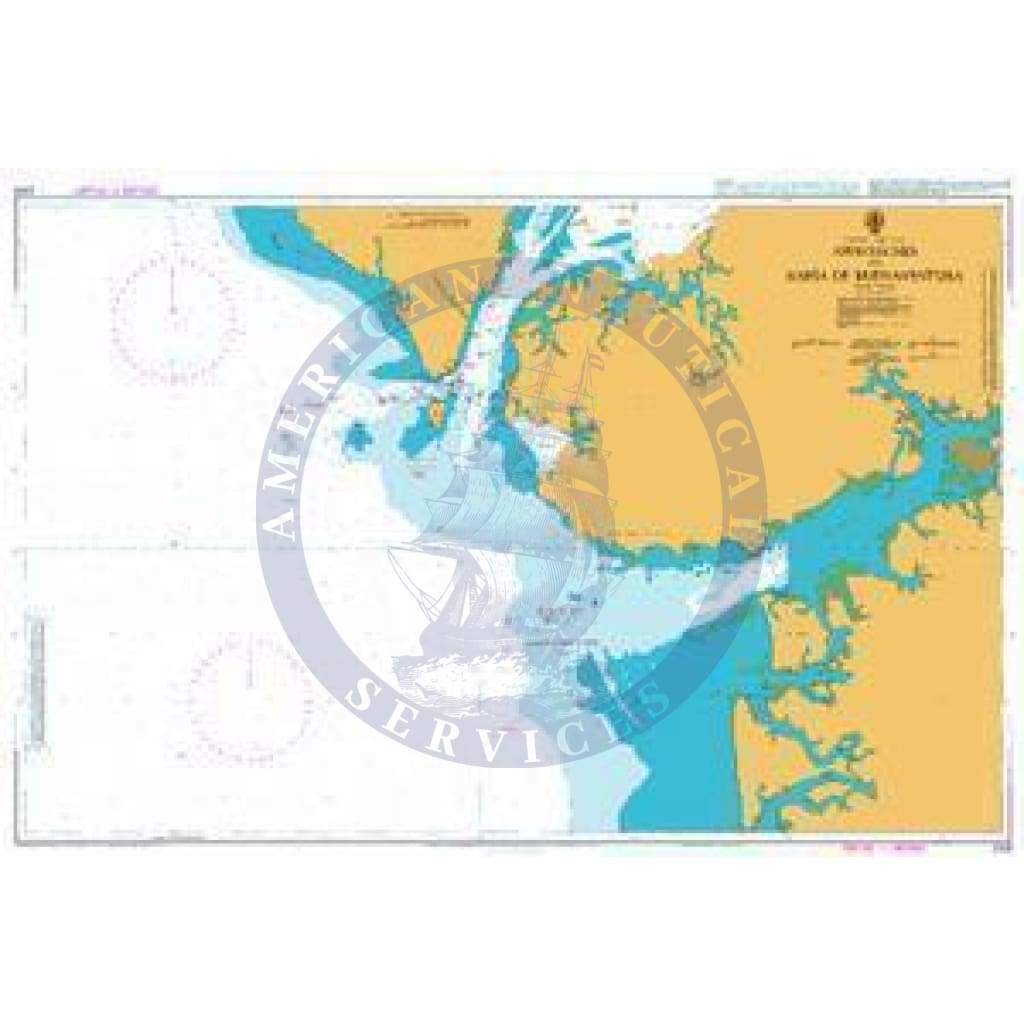 British Admiralty Nautical Chart 2318: Approaches to Bahia De ...