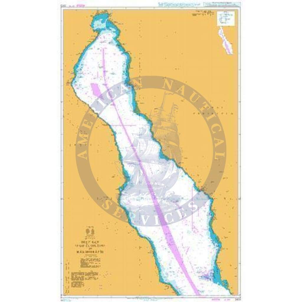 British Admiralty Nautical Chart 2373: Suez Bay (Bahr al Qulzum) to Ra ...