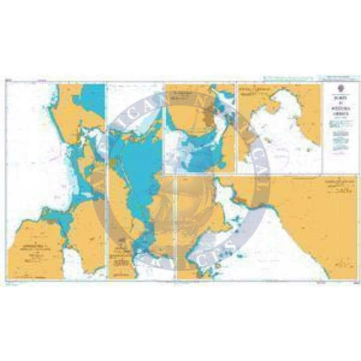 British Admiralty Nautical Chart 2405: Ports in Western Greece - Amnautical