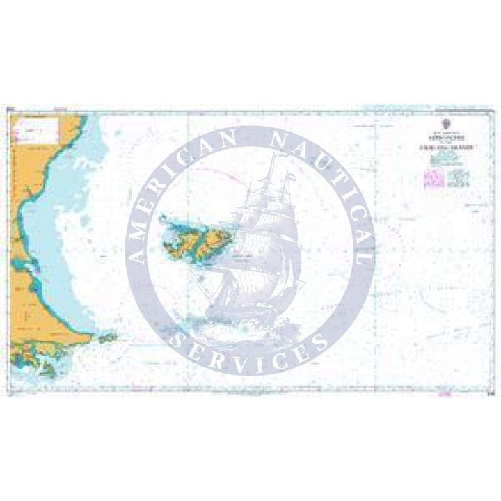 British Admiralty Nautical Chart 2505: Approaches to the Falkland Isla ...