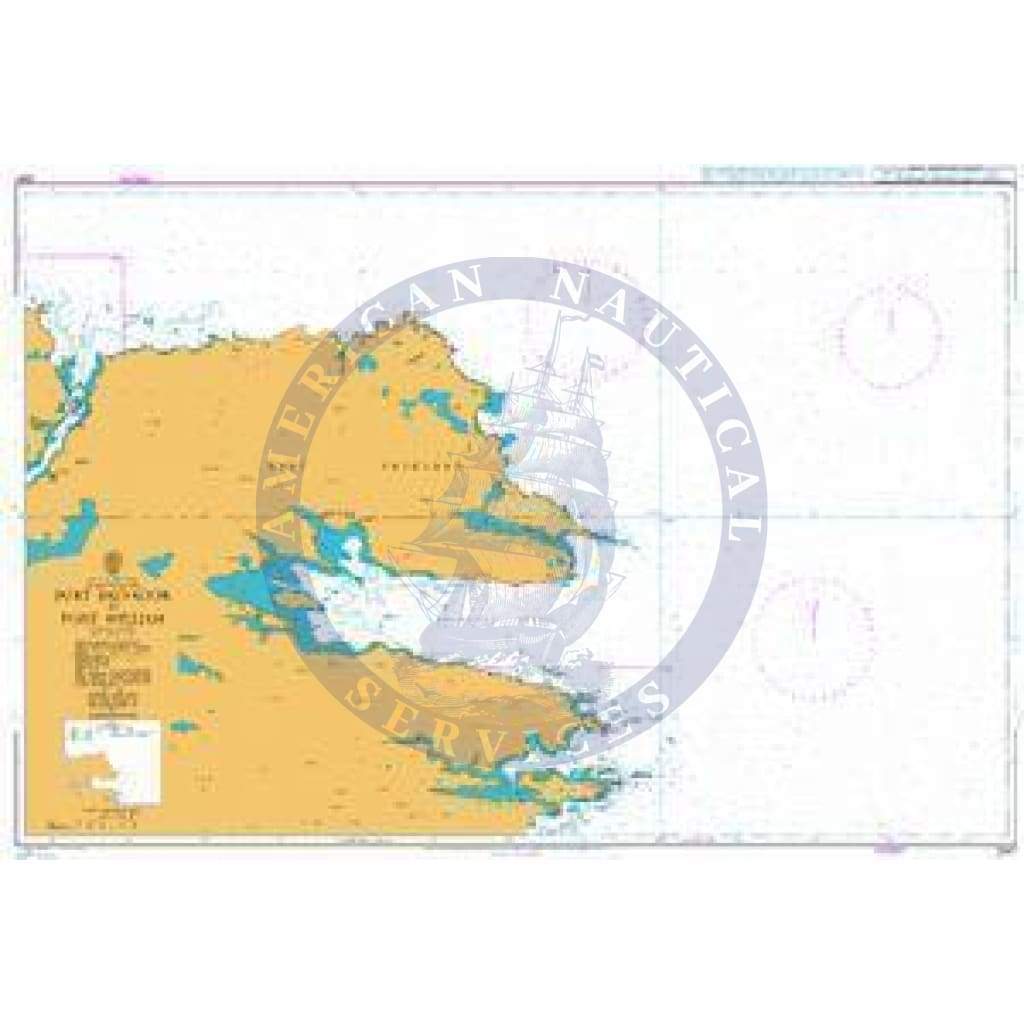 British Admiralty Nautical Chart 2547: Port Salvador to Port William ...