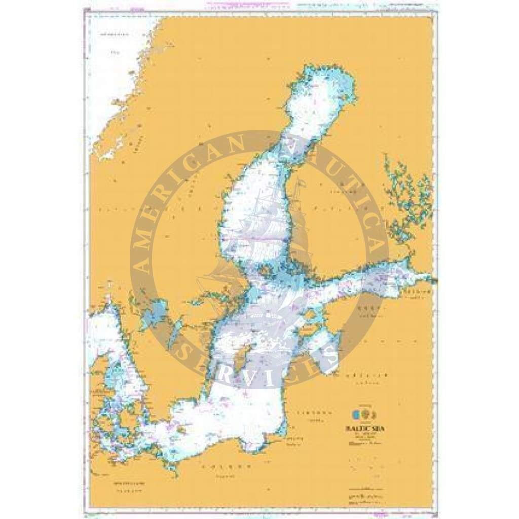 British Admiralty Nautical Chart 259: Baltic Sea - Amnautical