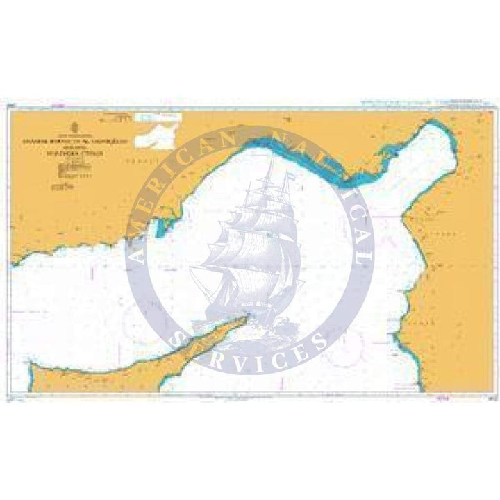 British Admiralty Nautical Chart 2632: Anamur Burnu to Al Ladhiqiyah ...