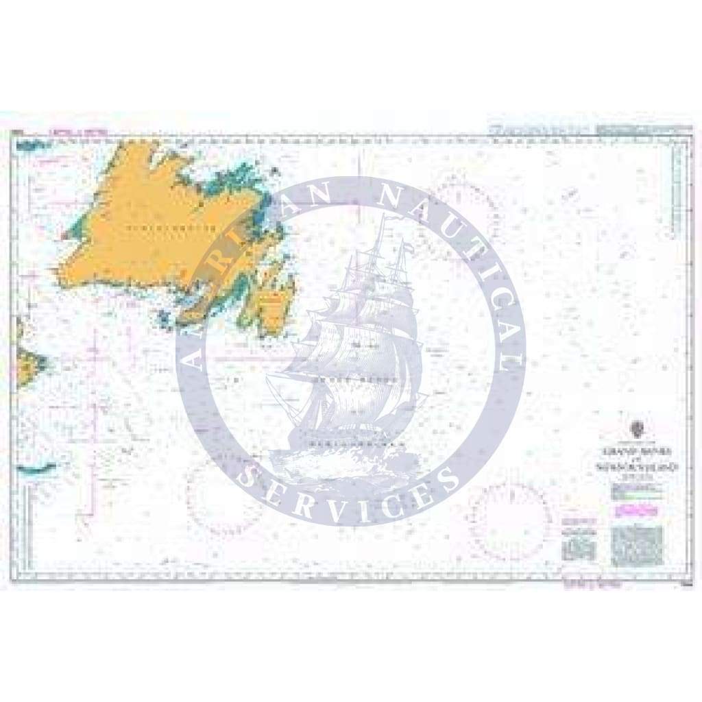 British Admiralty Nautical Chart 2666: Canada - East Coast, Grand Bank ...