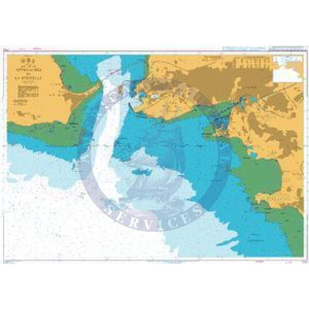 British Admiralty Nautical Chart 2743: Approaches to La Rochelle ...