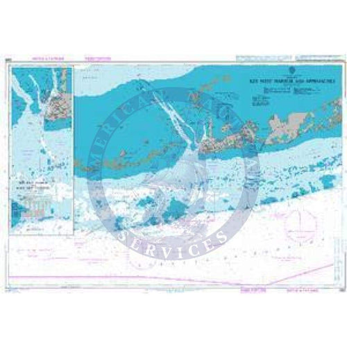 British Admiralty Nautical Chart 2881: Key West Harbor and Approaches ...