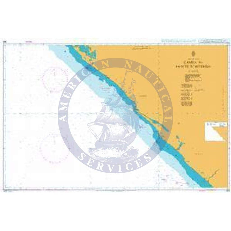 British Admiralty Nautical Chart 305: Gabon and Congo, Gamba to Pointe ...