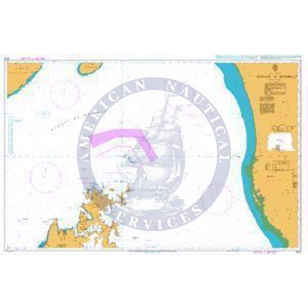 British Admiralty Nautical Chart 3172: Oman and Iran, Map of Strait of ...