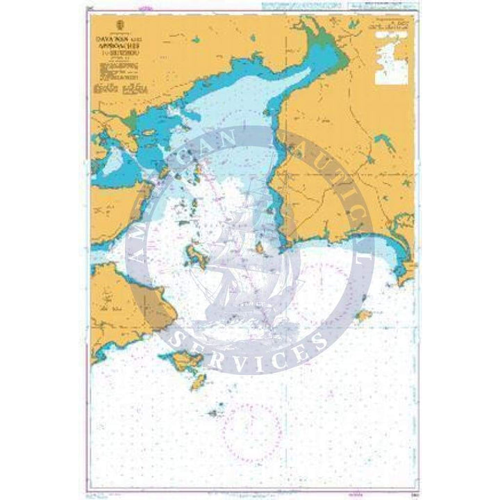 British Admiralty Nautical Chart 340: Daya Wan and Approaches to ...