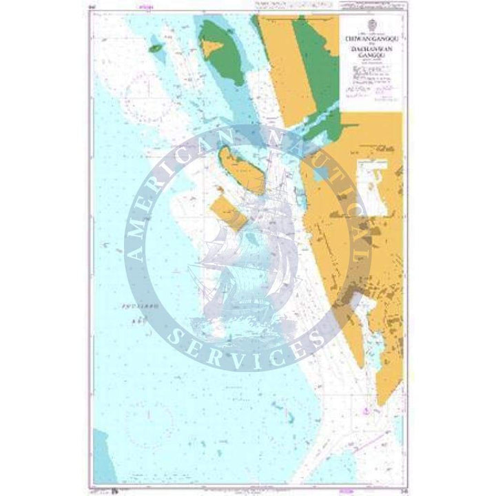 British Admiralty Nautical Chart 348: China - South Coast, Chiwan Gang ...