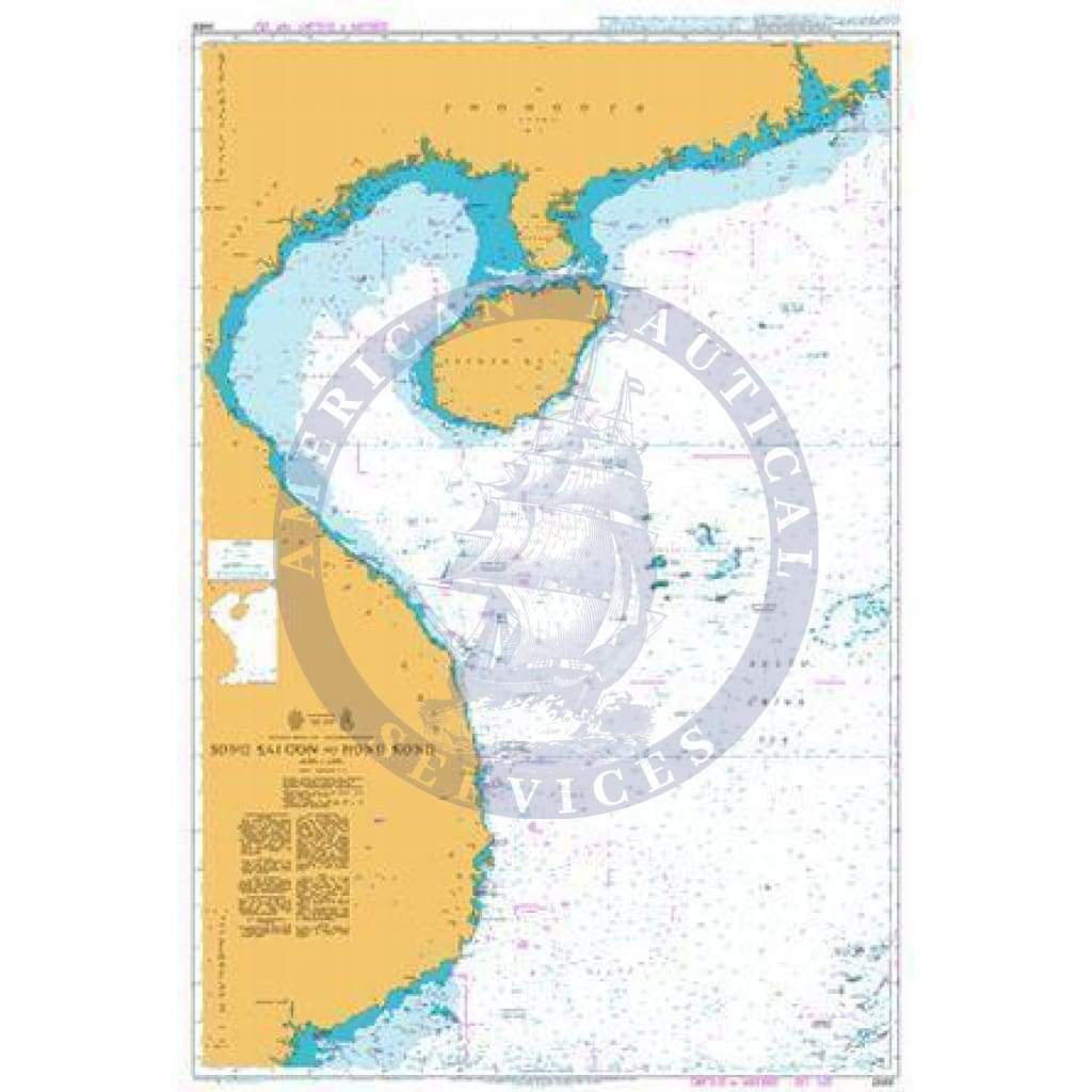 British Admiralty Nautical Chart 3488: Song Sai Gon to Hong Kong ...