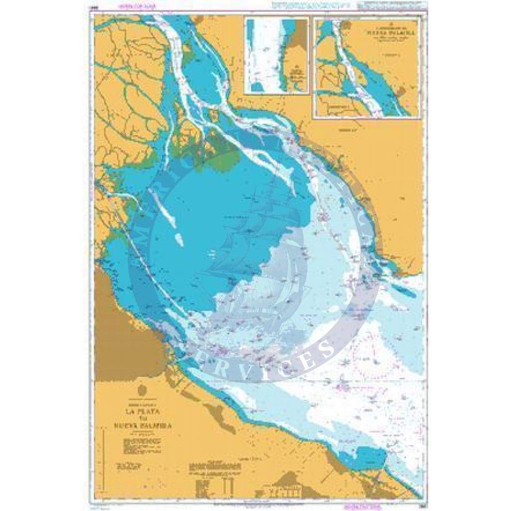 British Admiralty Nautical Chart 3561: Argentina – Uruguay, Río de la ...