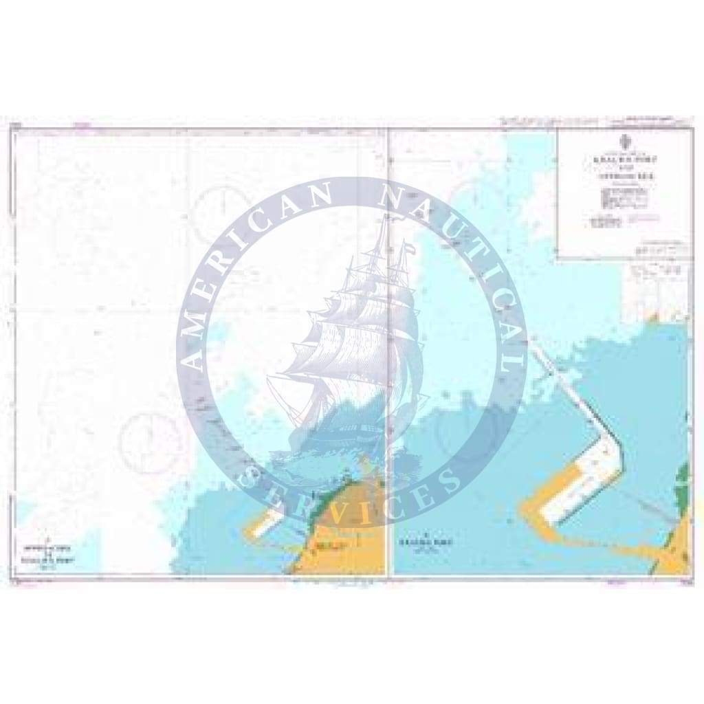 British Admiralty Nautical Chart 3752: Approaches to Khalifa Port A Ap ...