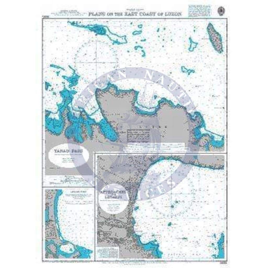 British Admiralty Nautical Chart 3815: Plans on the East Coast of Luzo ...