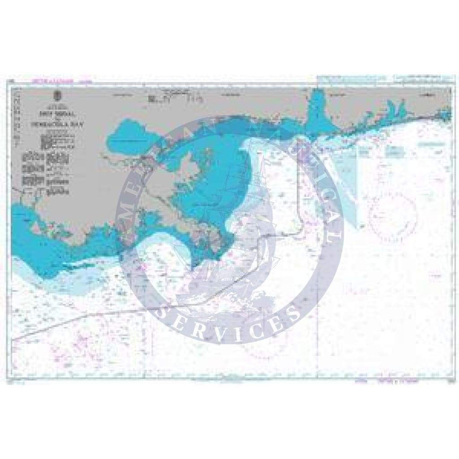 British Admiralty Nautical Chart 3851: Ship Shoal to Pensacola Bay ...