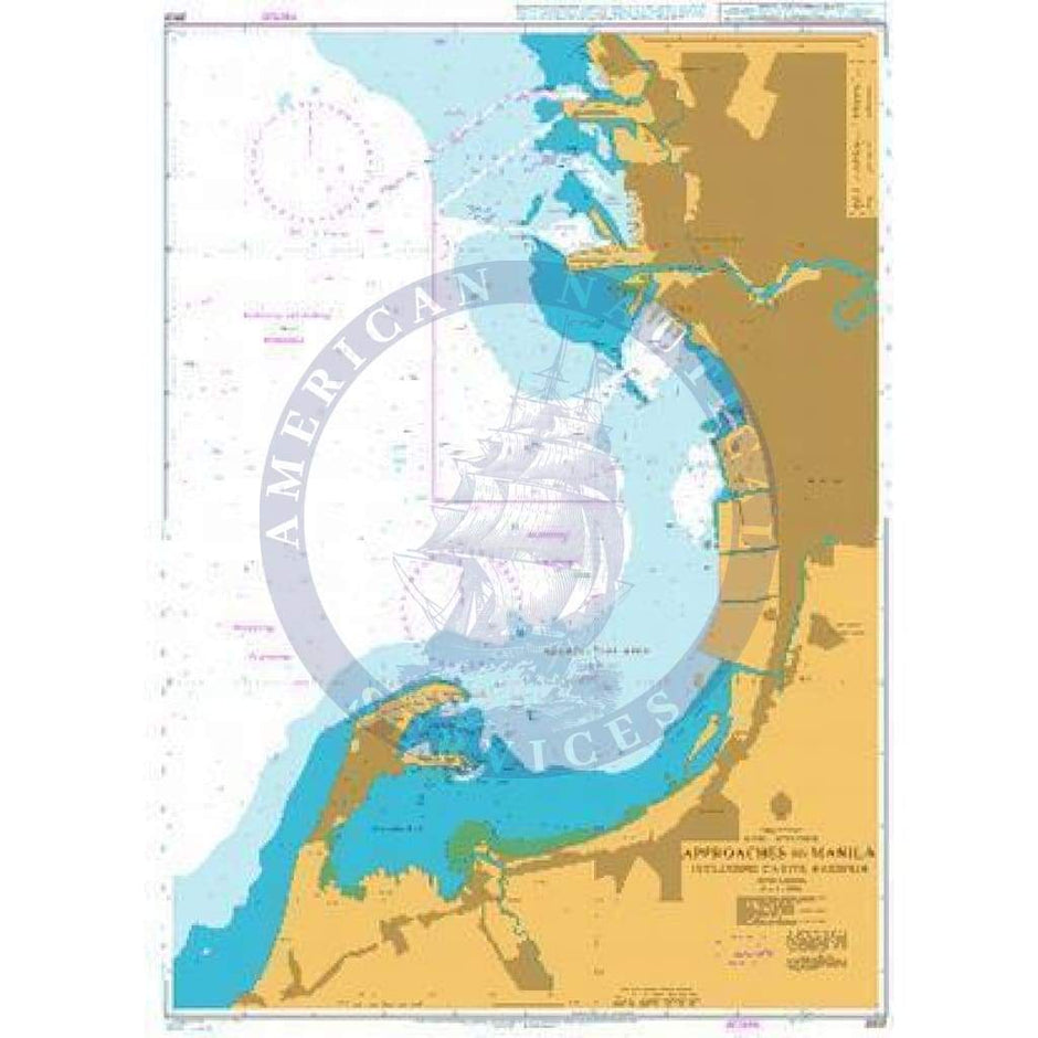 British Admiralty Nautical Chart 3931: Approaches to Manila - Amnautical