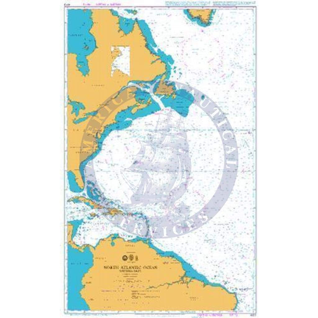 British Admiralty Nautical Chart 4013: North Atlantic Ocean, Western P ...