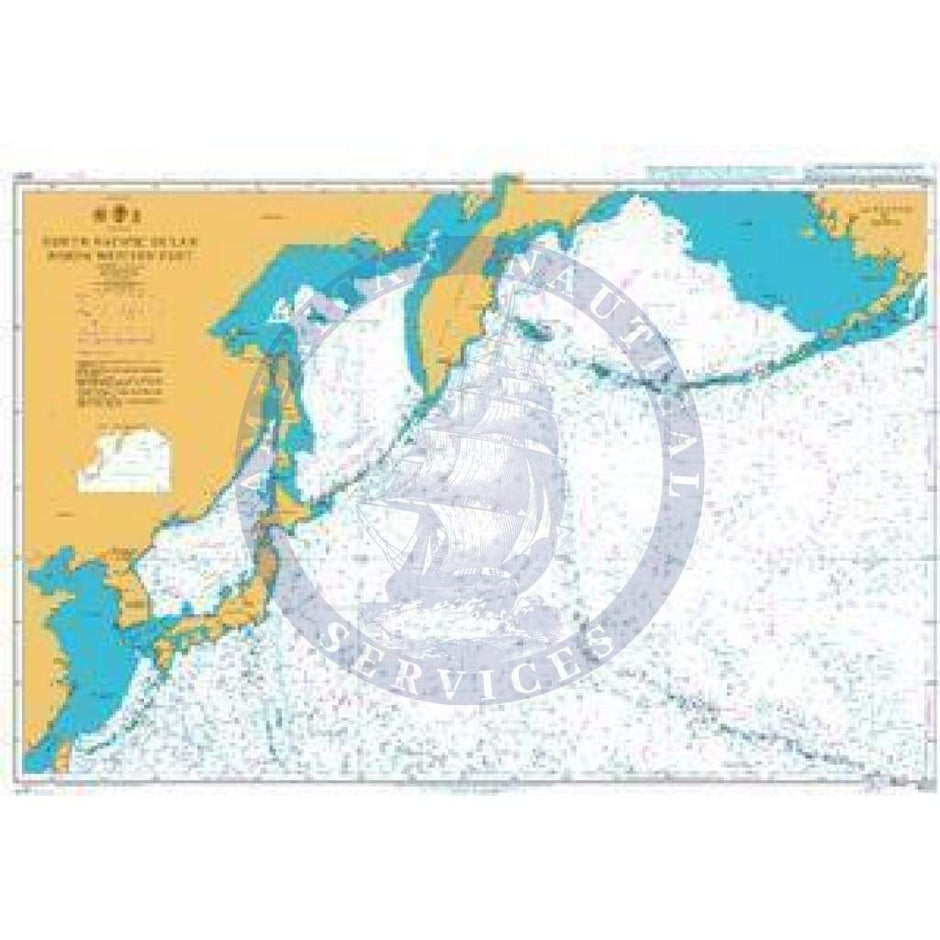 British Admiralty Nautical Chart 4053: North Pacific Ocean North Weste ...