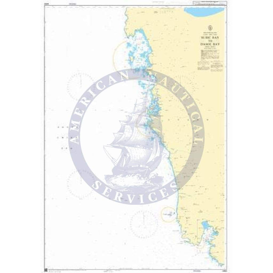 British Admiralty Nautical Chart 4492: Subic Bay to Dasol Bay - Amnautical