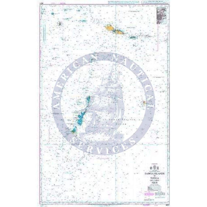 British Admiralty Nautical Chart 4631: Samoa Islands to Tonga includin ...