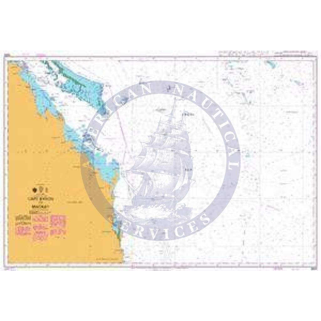 British Admiralty Nautical Chart 4635: Cape Byron to Mackay - Amnautical