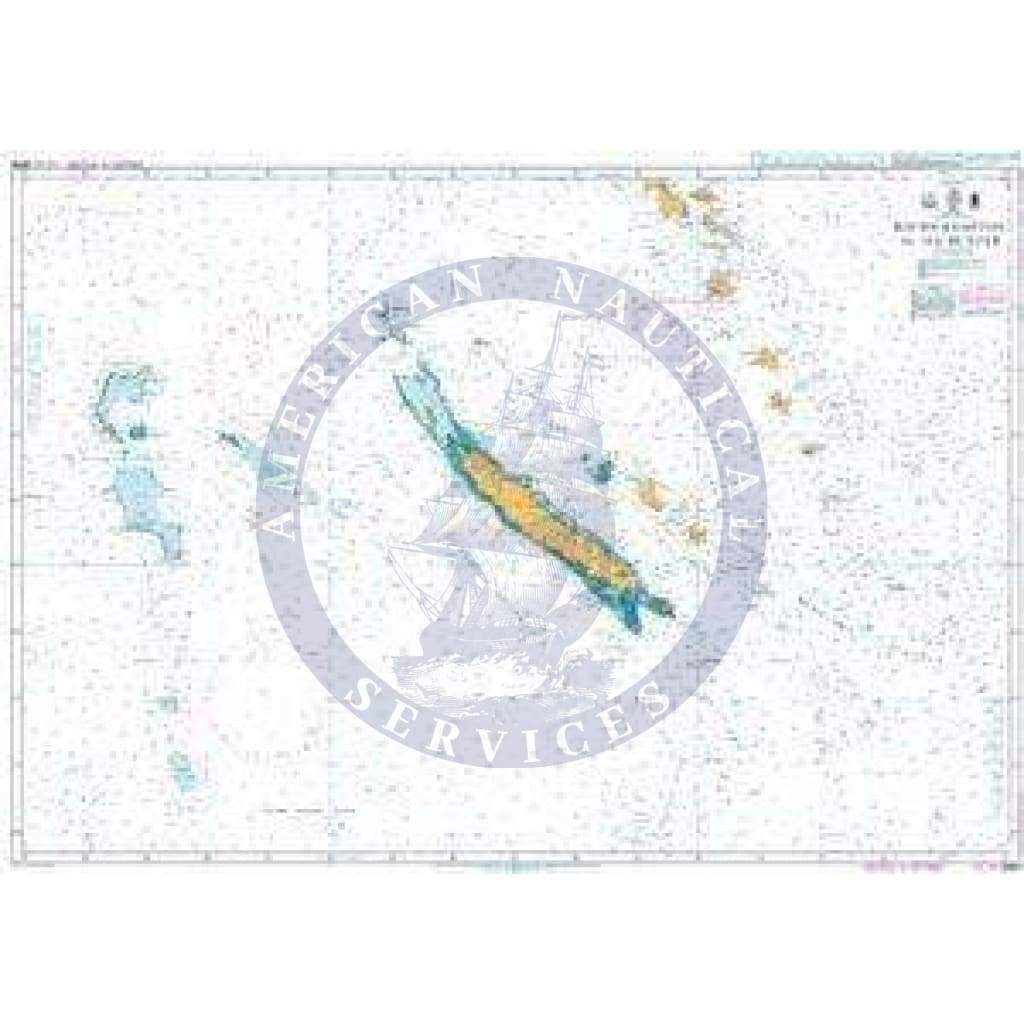 British Admiralty Nautical Chart 4636: Recifs Bampton to Ile Hunter ...
