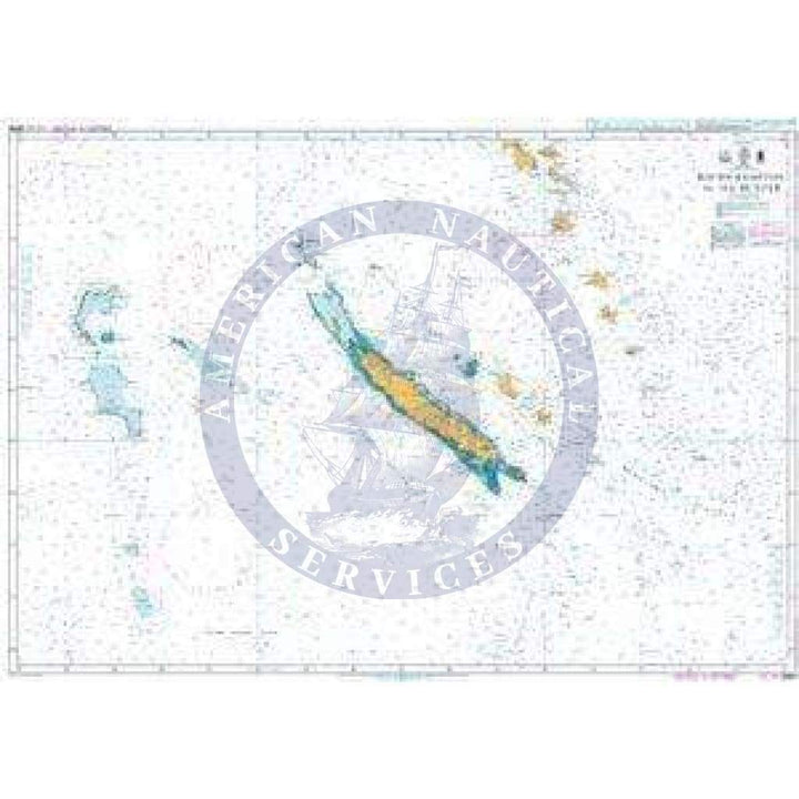British Admiralty Nautical Chart 4636: Recifs Bampton to Ile Hunter ...