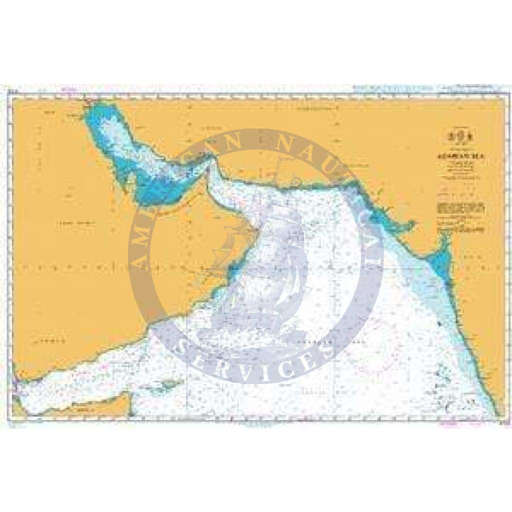 British Admiralty Nautical Chart 4705: Arabian Sea - Amnautical