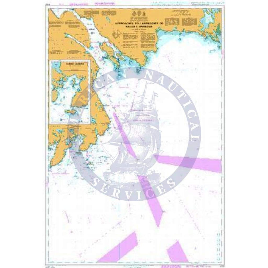 British Admiralty Nautical Chart 4752: Approaches To/Approches De Hali ...