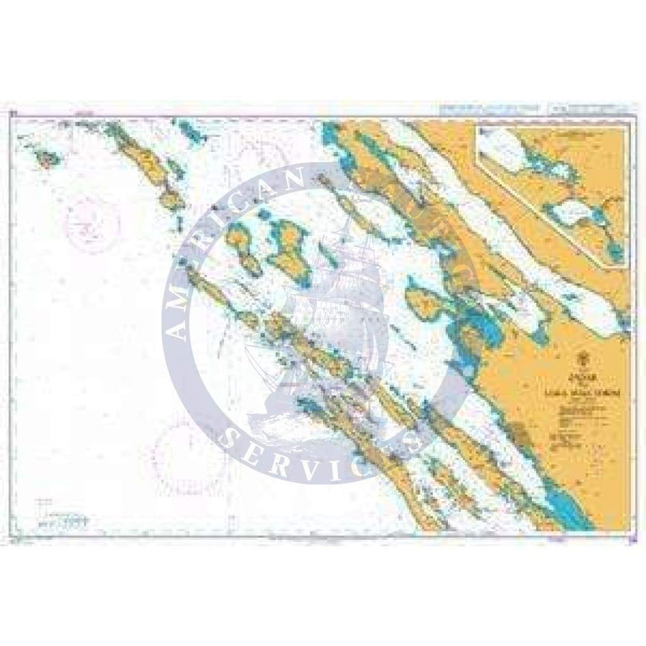 British Admiralty Nautical Chart 515: Zadar to Luka Mali Losinj ...