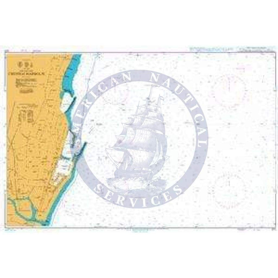 British Admiralty Nautical Chart 571: India - East Coast, Chennai Harb ...