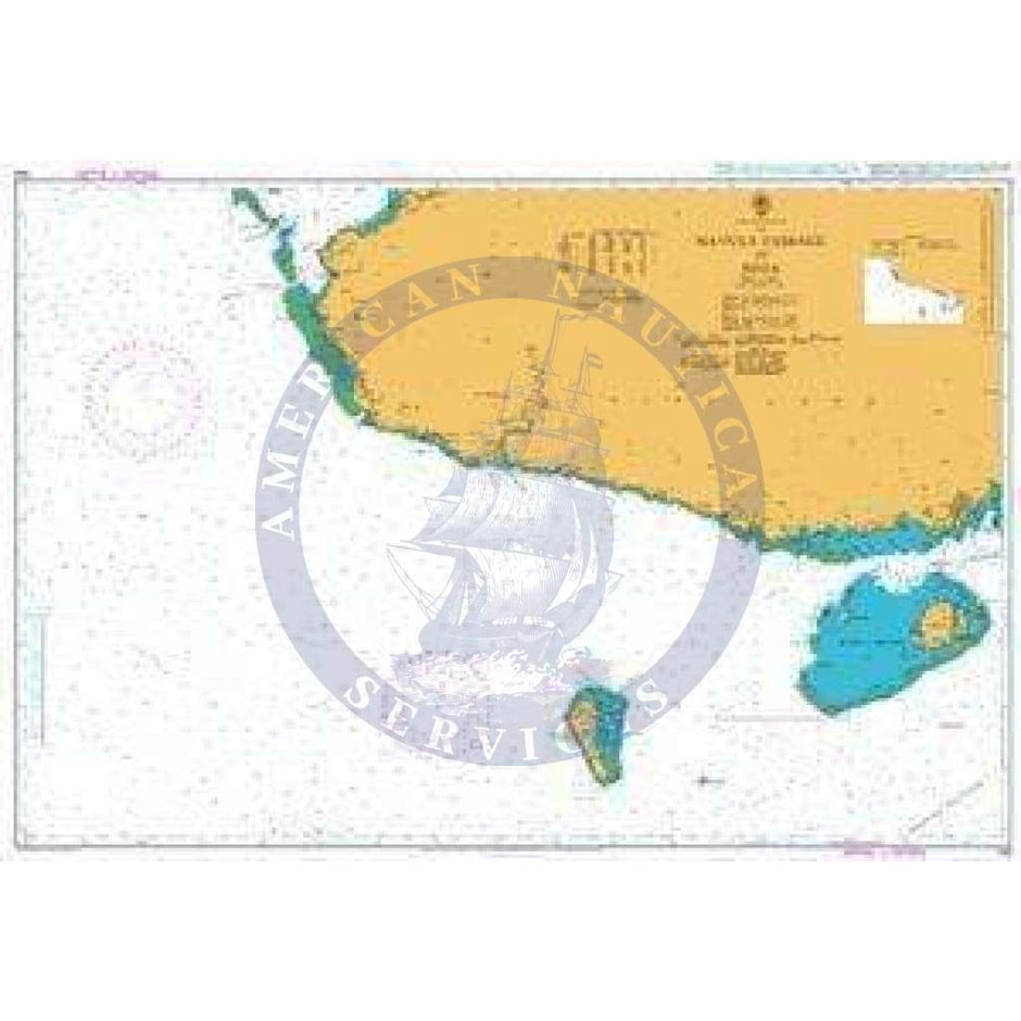British Admiralty Nautical Chart 746: Navula Passage - Amnautical