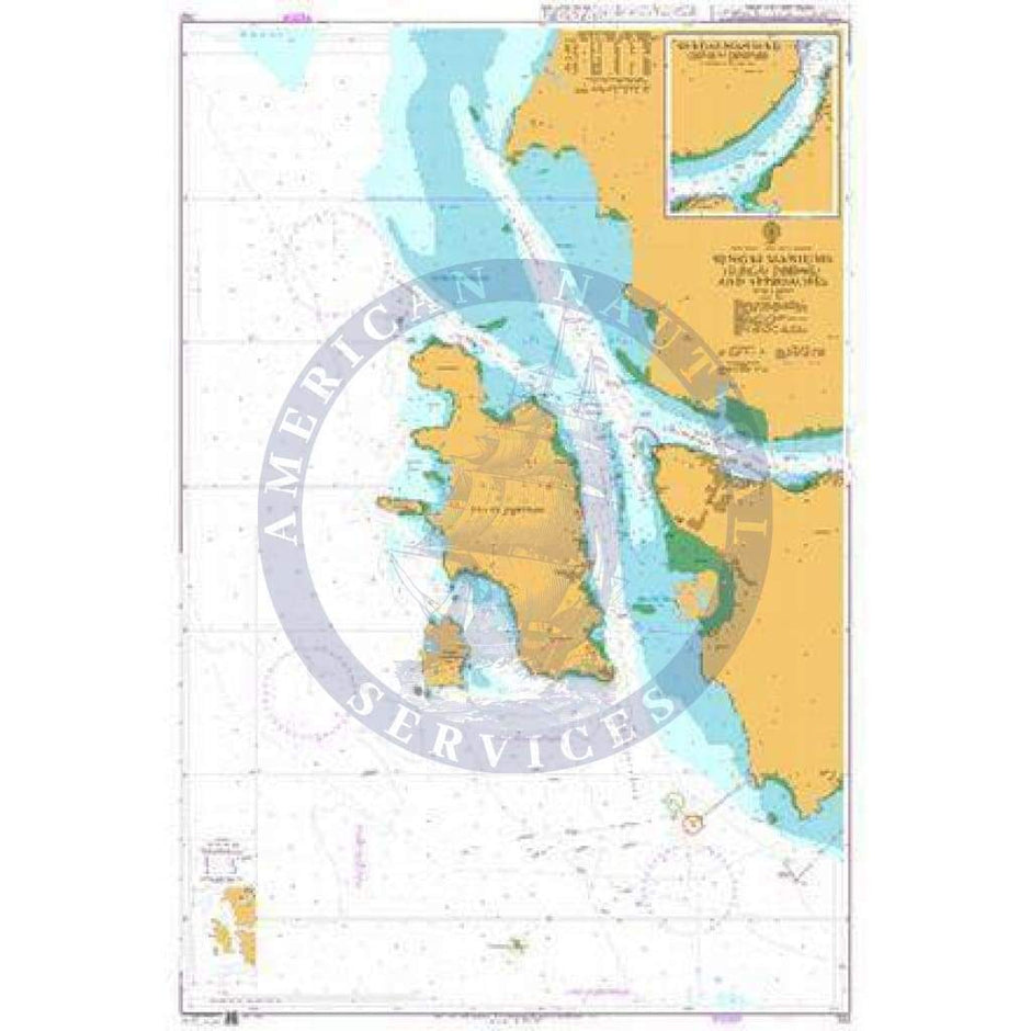 British Admiralty Nautical Chart 792: Malaysia - Malacca Strait, Sunga ...