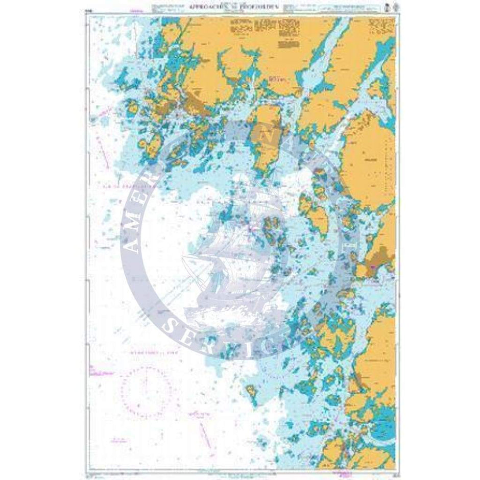 British Admiralty Nautical Chart 853: Approaches to Brofjorden - Amnautical