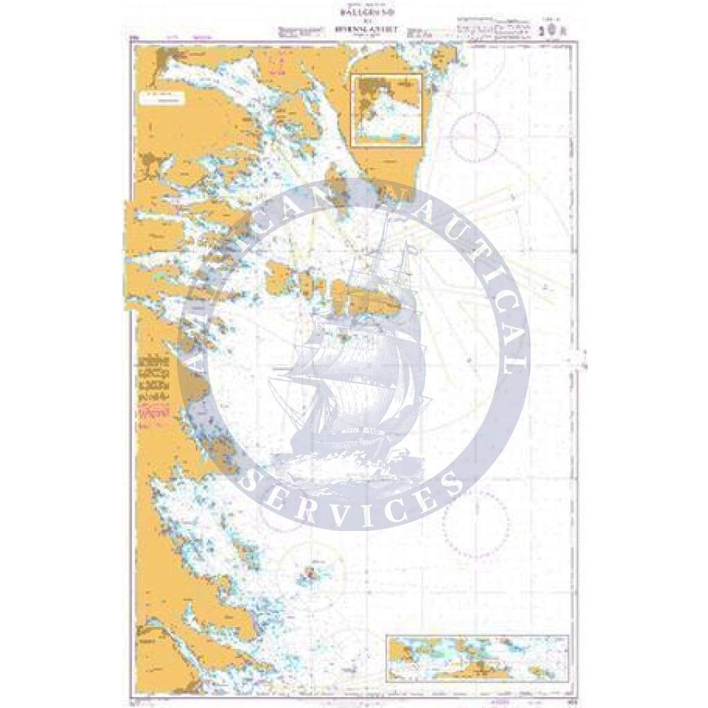 British Admiralty Nautical Chart 922: Sweden - East Coast, Hällgrund t ...