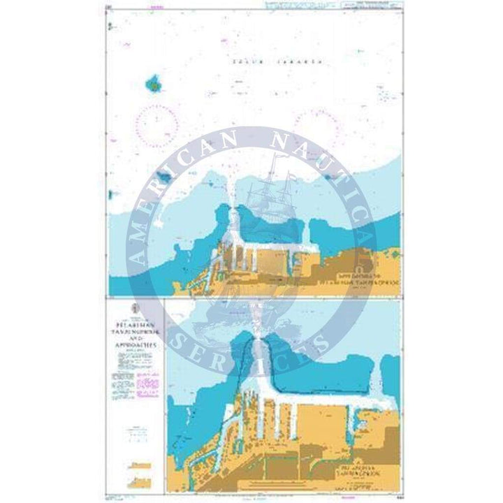 British Admiralty Nautical Chart 932: Pelabuhan Tanjungpriok and ...