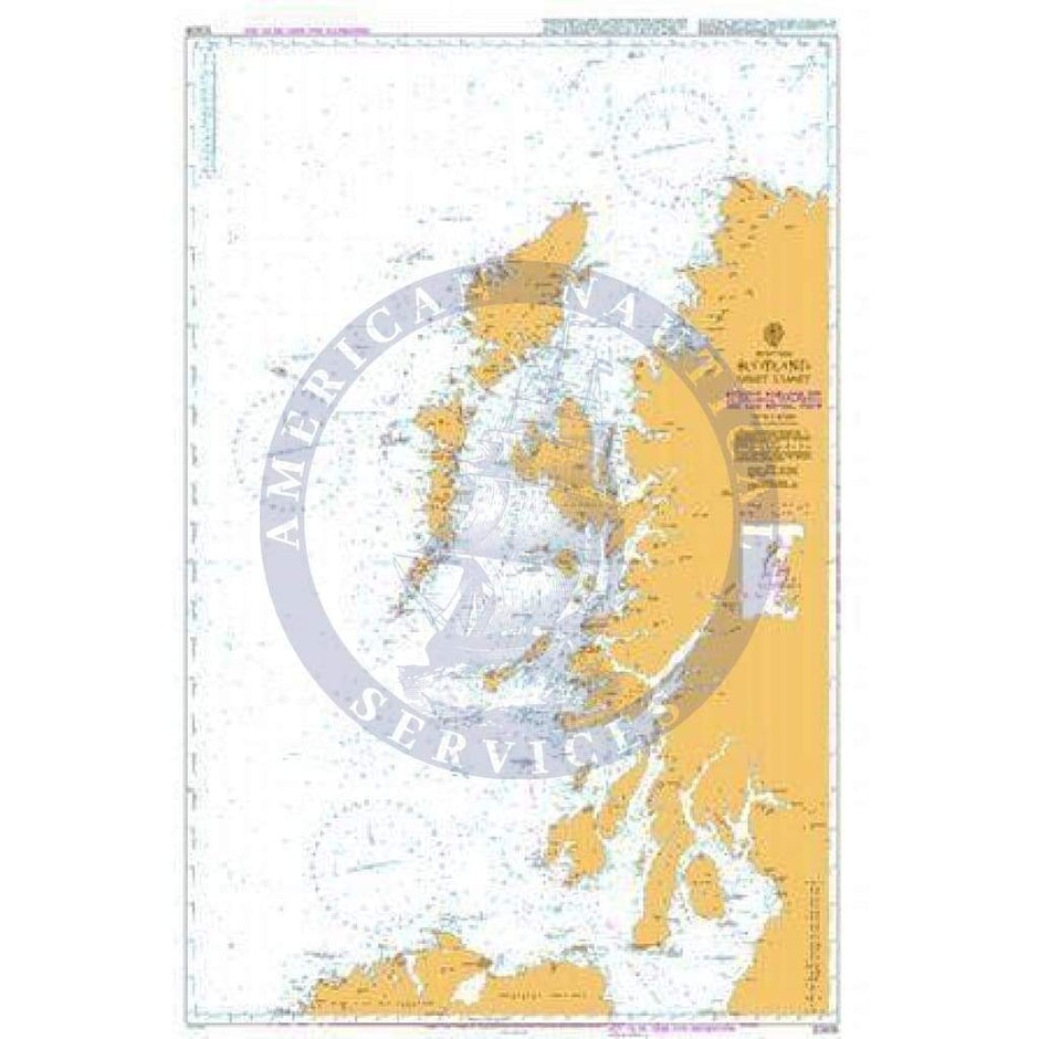 British Admiralty Territorial Sea Baseline Chart D2635: Scotland West ...
