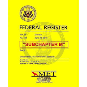 CFR 46 Subchapter M Regulations - Amnautical