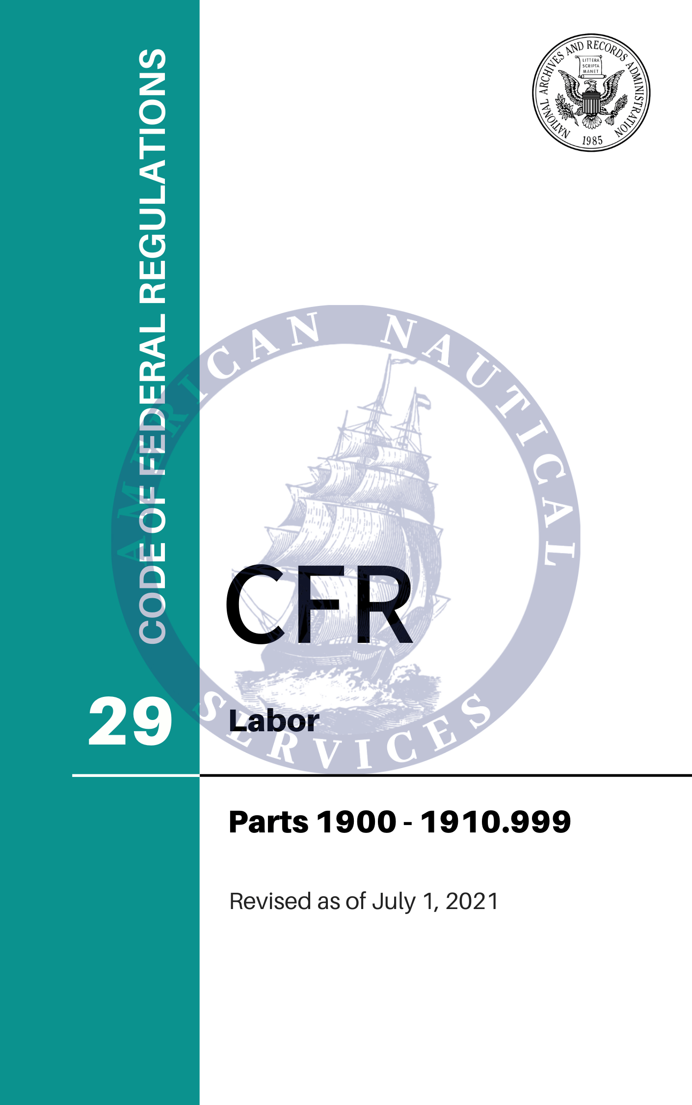 Code of Federal Regulations On Sale | CFRs - Amnautical