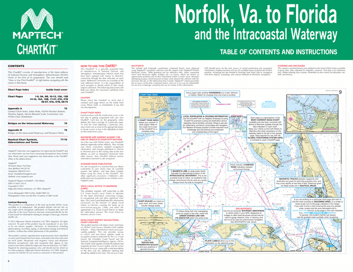Maptech Chart Kit Region 6: Norfolk to FL & Intracoastal Waterway ...