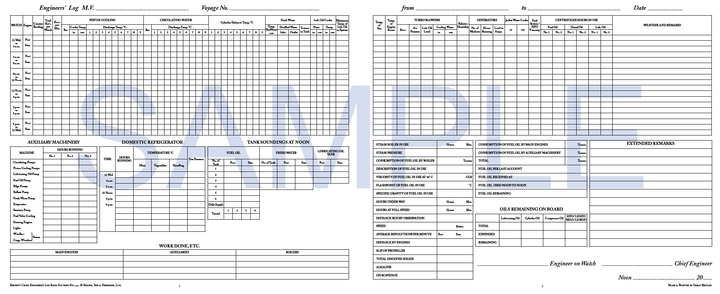 Chief Engineer's Log Book (No. 132) (3-Months) - Amnautical