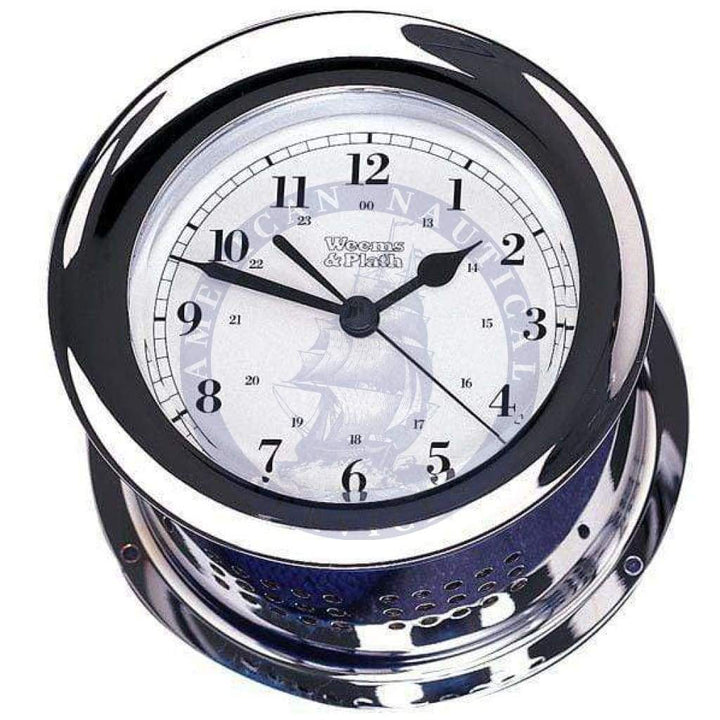 Chrome Plated Atlantis Quartz Clock (Weems & Plath 220500) - Amnautical