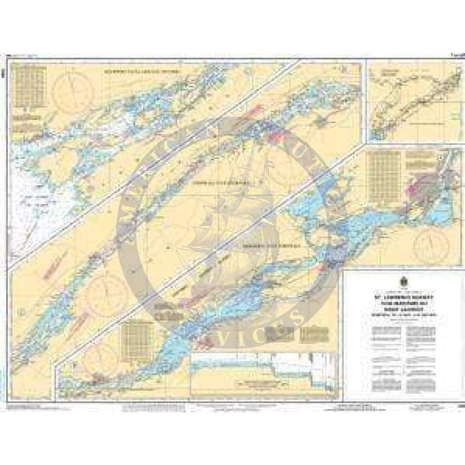 CHS Nautical Chart 1400: Montréal to/à Lake/Lac Ontario - Amnautical